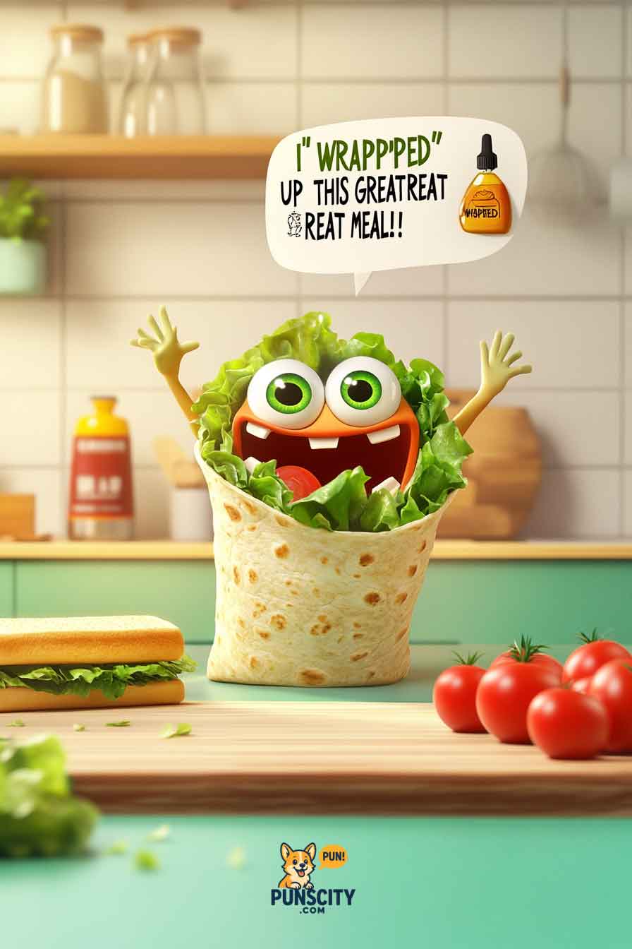 200+Wrap Puns That Will Have You Rolling with Laughter - Puns City